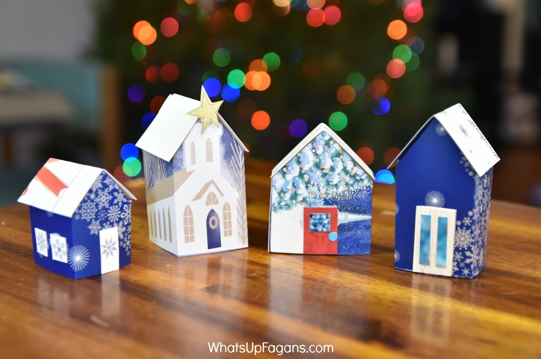 How to Make a Miniature Christmas Village with Old Holiday Cards