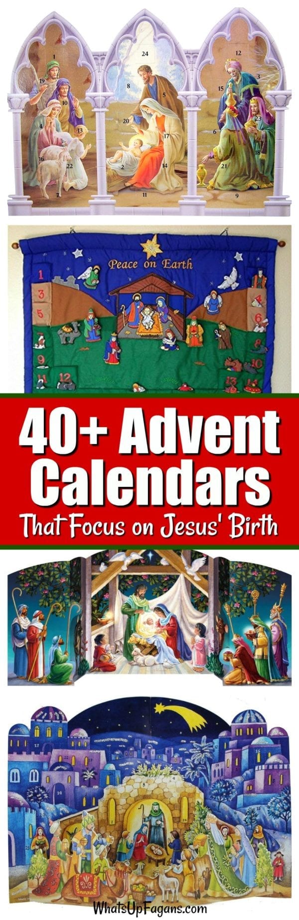 40+ Christian Nativity Advent Calendars Focused on Jesus